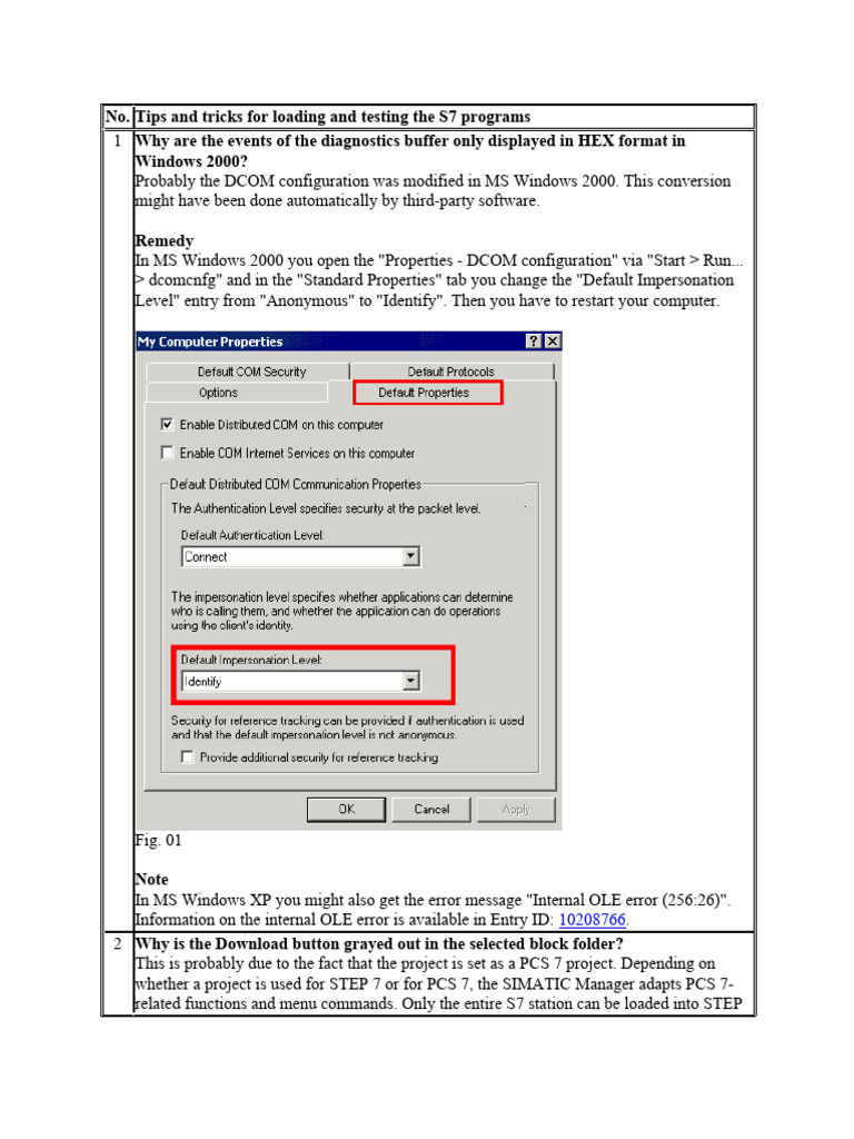 No. Tips and Tricks For Loading and Testing The S7 Programs Windows ...