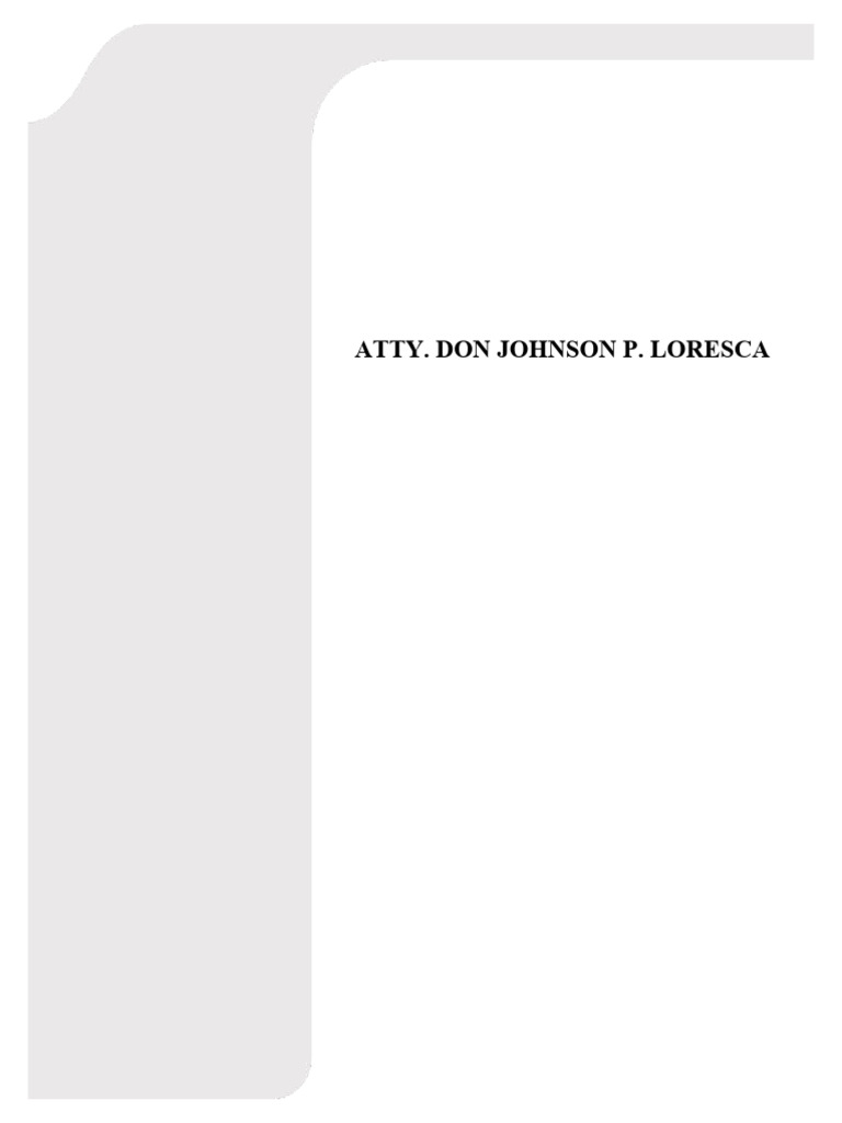 Philippine Bar Passer Profile: Don Loresca | PDF