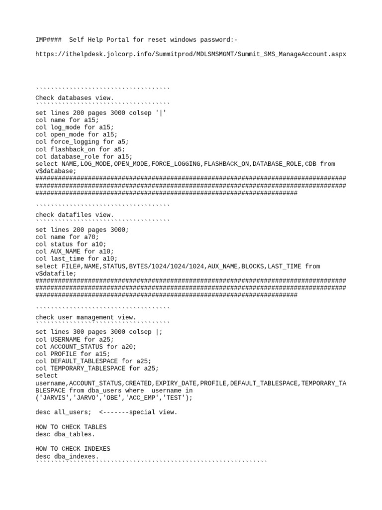 Command Script Pdf Data Management Software Computer Science 9537