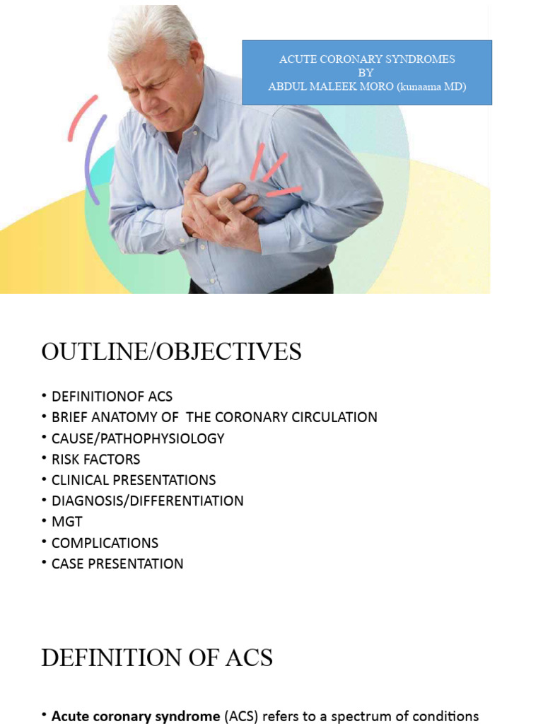 Acs Maleek | PDF | Myocardial Infarction | Atherosclerosis