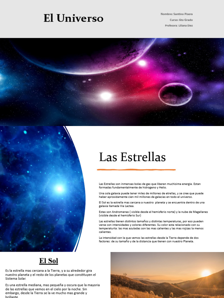 Presentacion EL UNIVERSO 4 | PDF | Estrellas | Dom