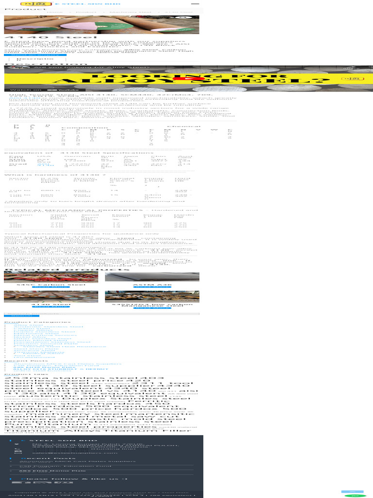 AISI4140 EN19 709 7225 SCM440 SCM 4 709 Equivalent 4140QT | PDF | Steel | Secondary Sector Of ...