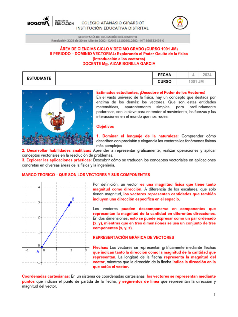 Guia 3 - Introduccion A Los Vectores I | PDF | Vector Euclidiano ...
