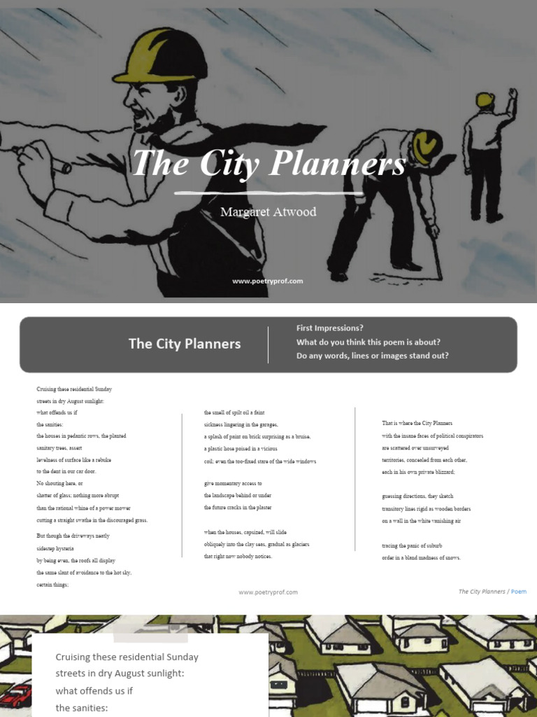 The City Planners - Margaret Atwood | PDF | Poetry | Rhyme