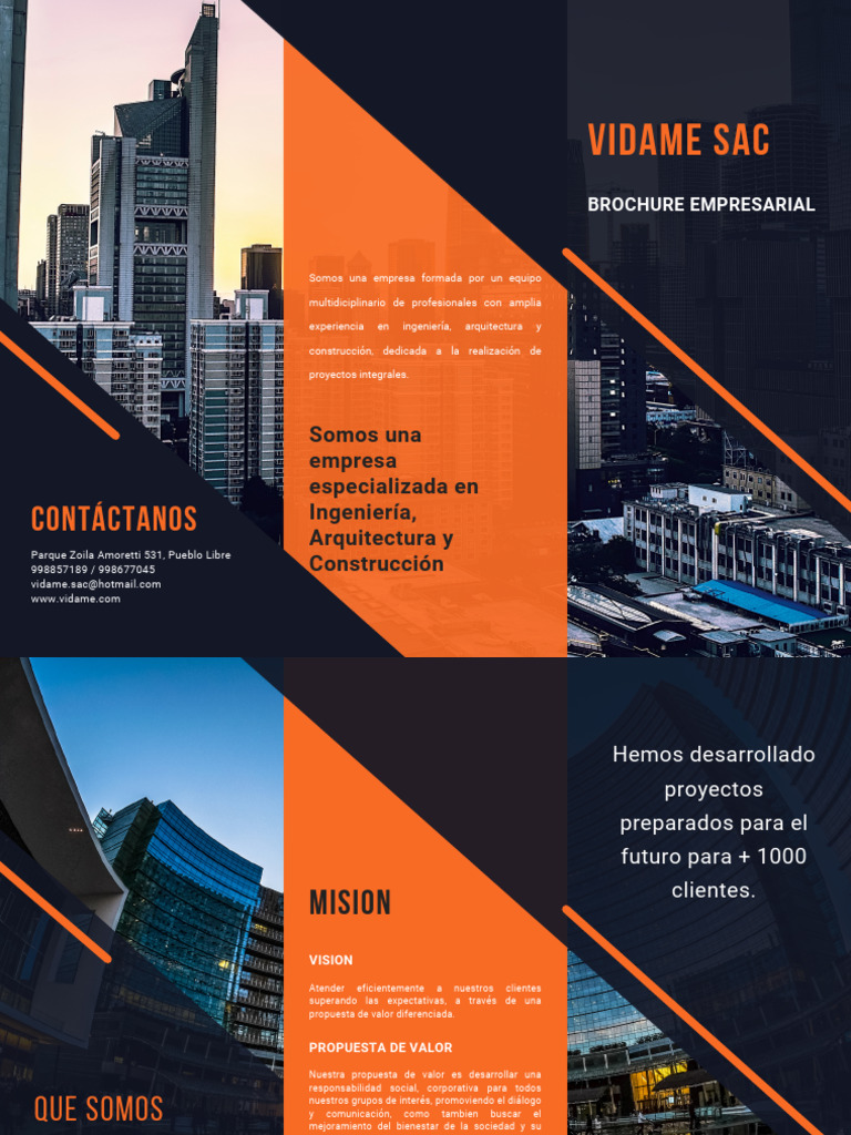Brochure de Servicios de Vidame SAC | PDF | Business | Planificación