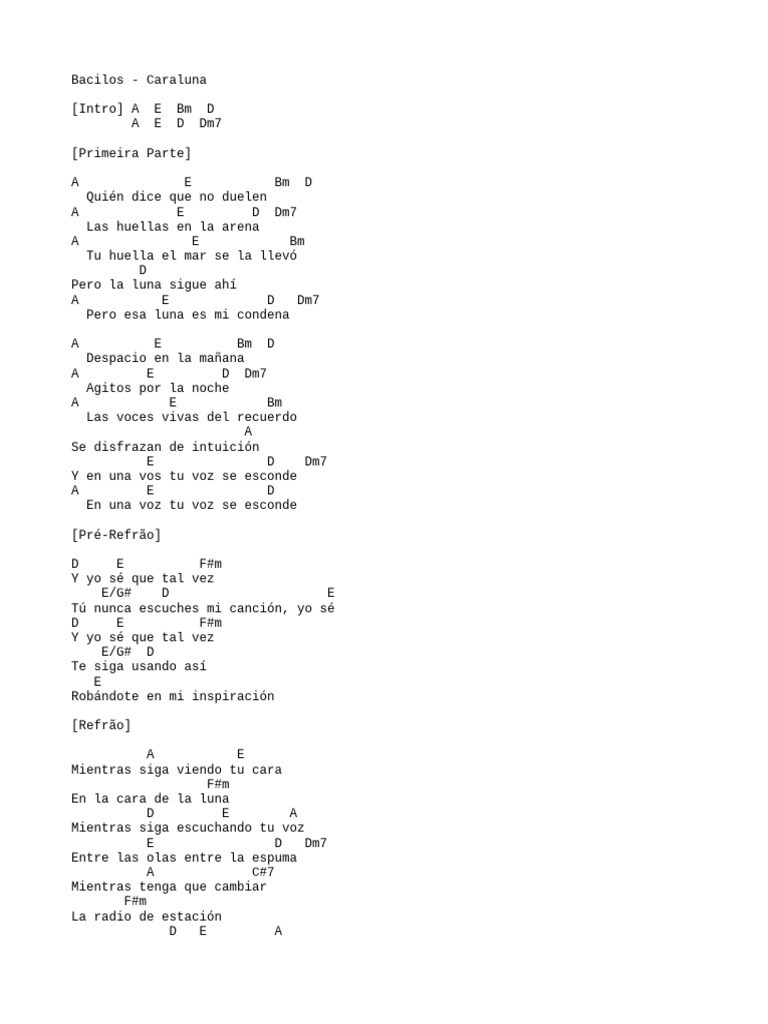 Bacilos - Caraluna | PDF