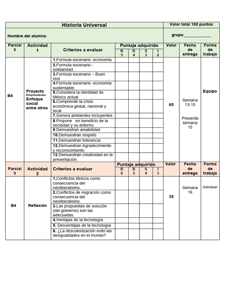 Criterios - Huc-2-P3 | PDF