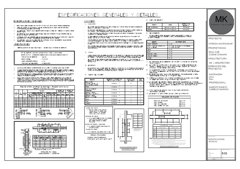 Proyecto:: Vivienda Multifamiliar | PDF | Ingeniería estructural | Ingeniería de Edificación