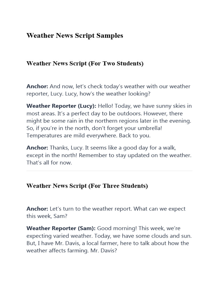 Weather-Report-News-Script | PDF