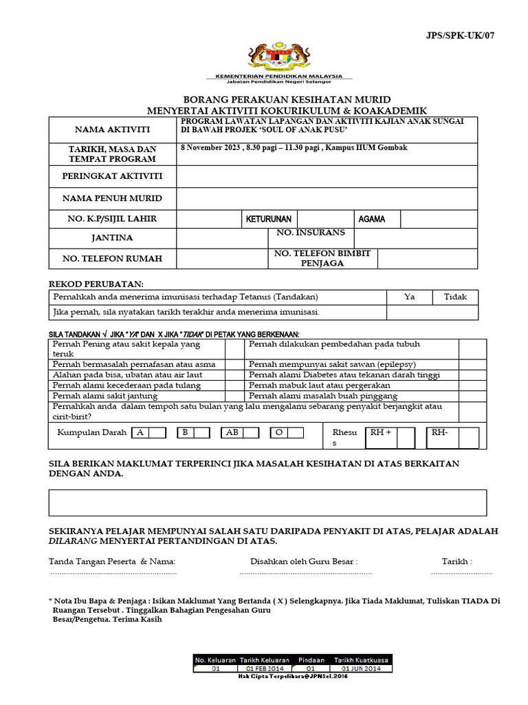 Perakuan Kesihatan KPA | PDF