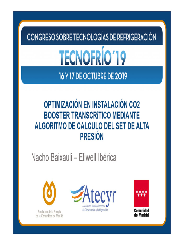 Optimización en Instalacion de CO2 Booster Transcríto ELIWELL | PDF ...