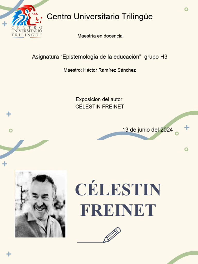 Celestin Freinet | PDF | Aprendizaje | Escuelas