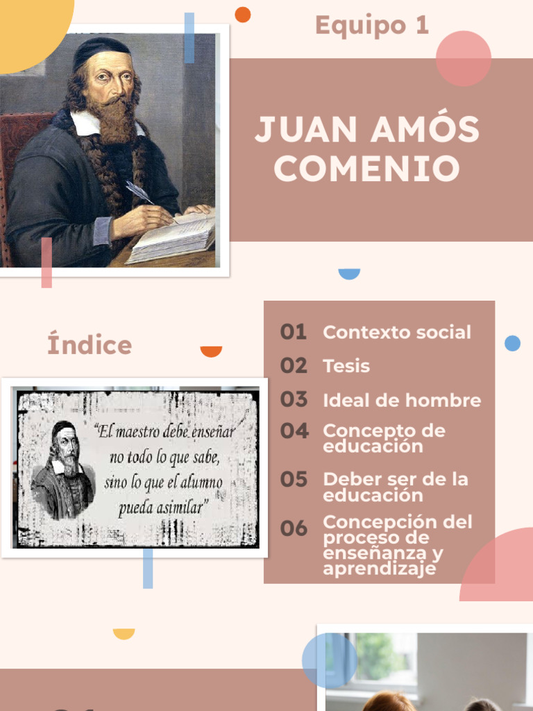 JUAN AMÓS COMENIO EQ. 1 | PDF | Enseñando | Aprendizaje