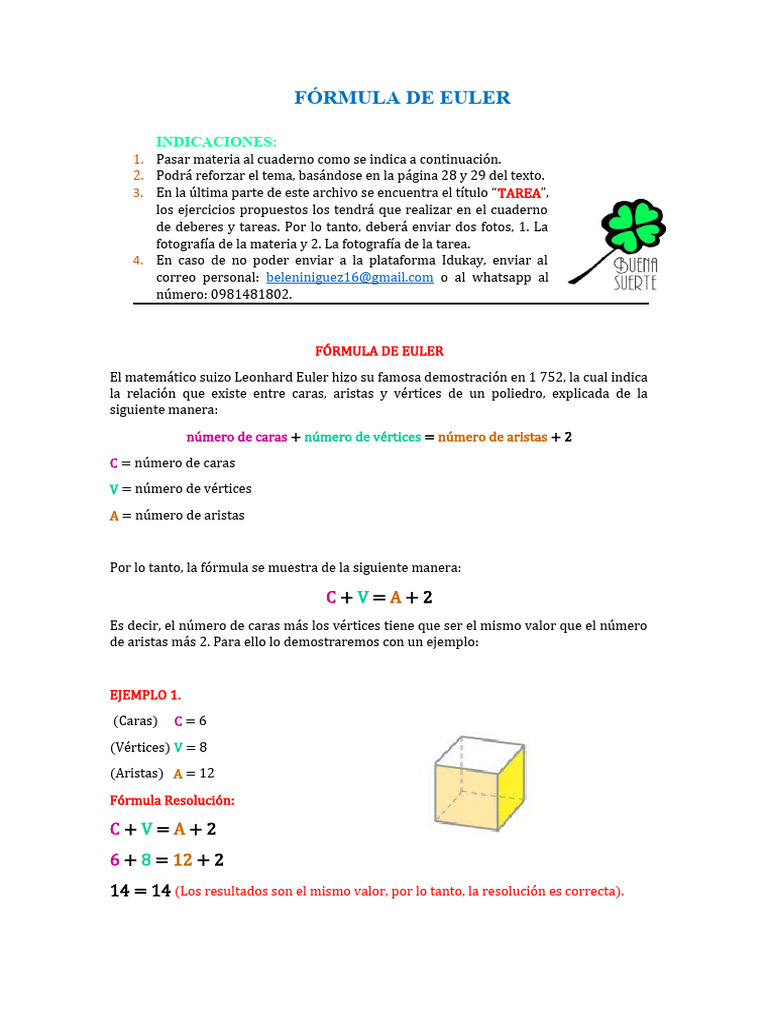Fórmula de Euler | PDF