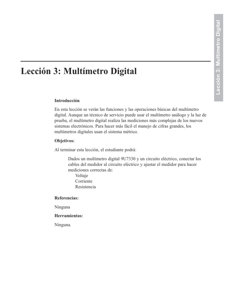 U2L3S DIGITAL MULTIMETER | Descargar gratis PDF | Red eléctrica | voltaje