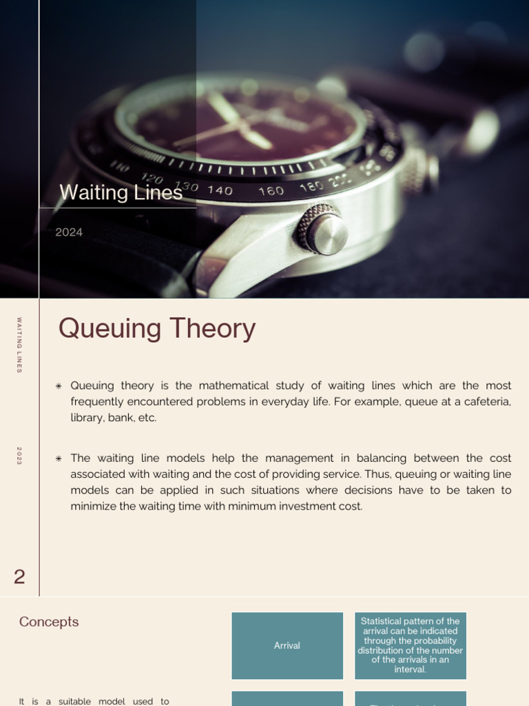 2024 Waiting lines | PDF | Probability Theory | Statistical Theory