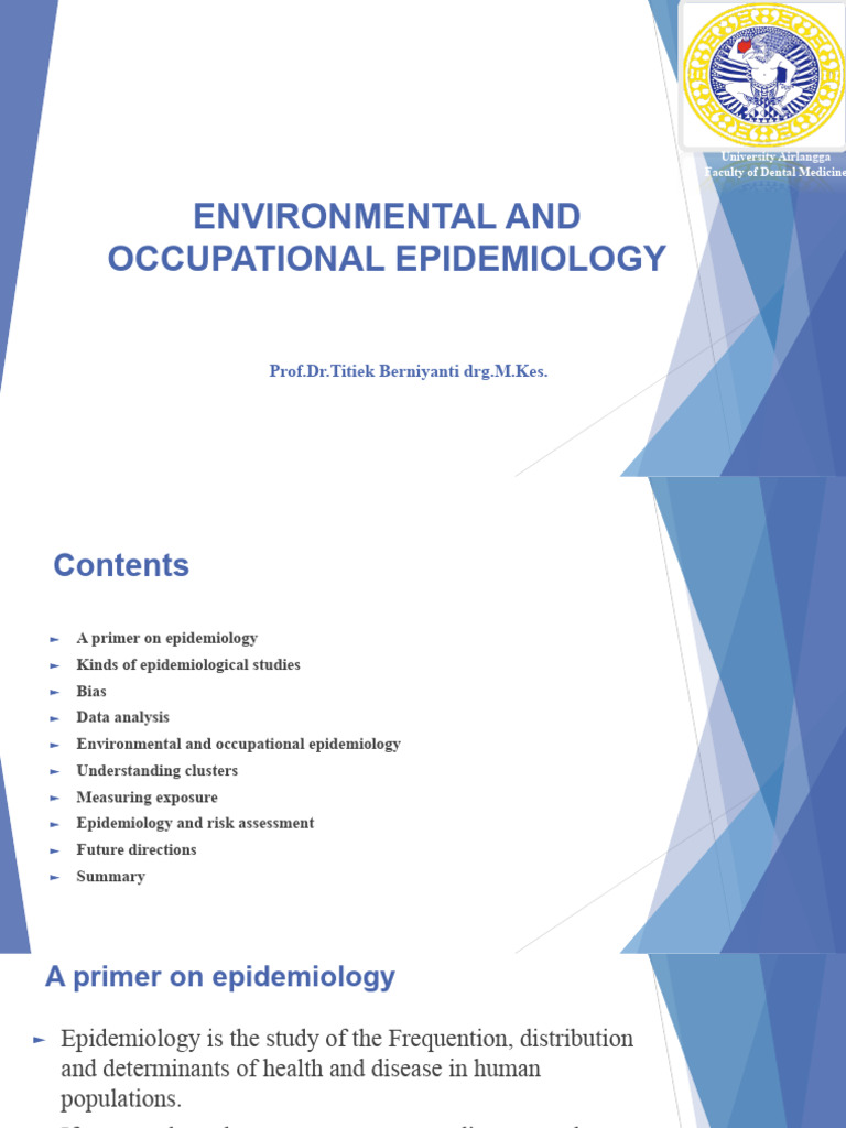 Environmental and Occupational Epidemiology 2 | PDF | Epidemiology ...