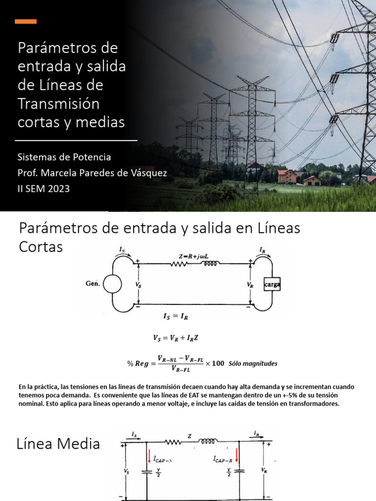 Parámetros y Carga en Líneas de Transmisión | PDF | Corriente eléctrica ...