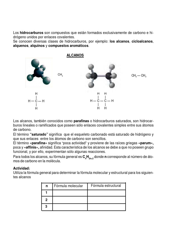 Alcanos | PDF | Alcano | Hidrocarburos