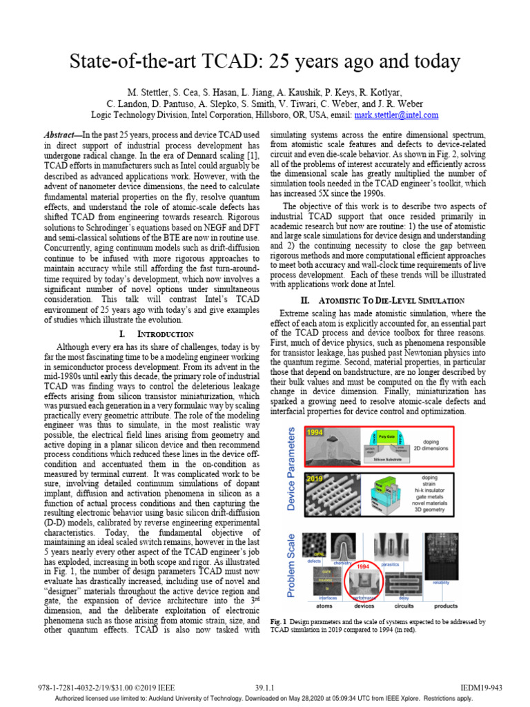 State-Of-The-Art TCAD - 25 Years Ago and Today | PDF | Density ...