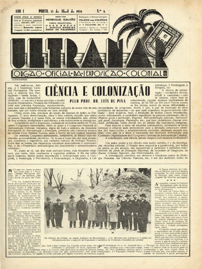 Ultramar N06 15abr1934 | PDF | Science | Portugal