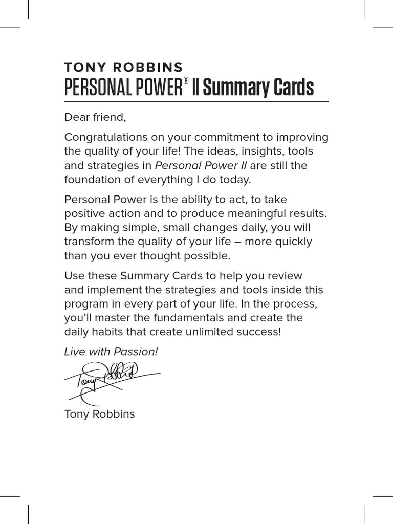 Personal Power II: Strategies for Success | PDF | Pleasure | Goal