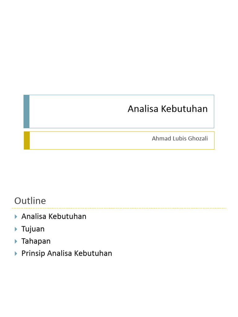 T06 - Analisa Kebutuhan | PDF | Bisnis | Komputer