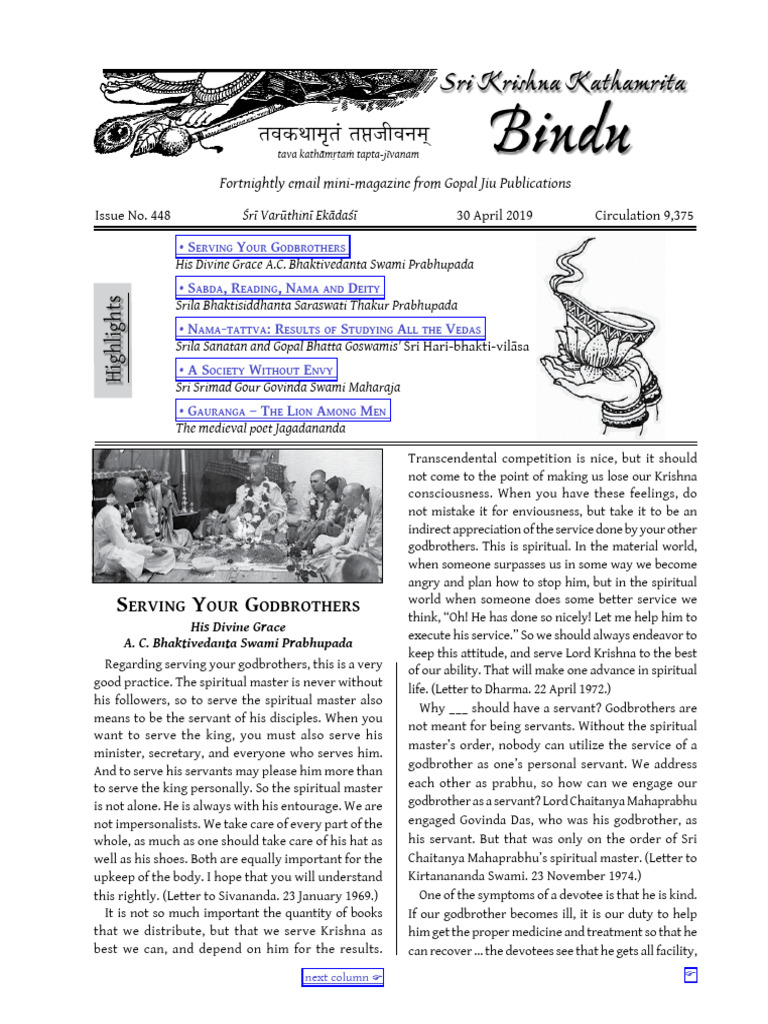 Sri Krishna Kathamrita Highlights 448 | PDF | Krishna | Hinduism