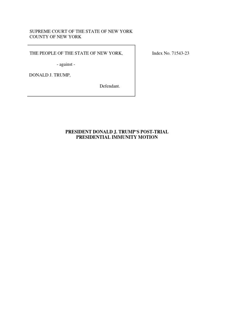 Tump Filing | PDF | Donald Trump | American Government