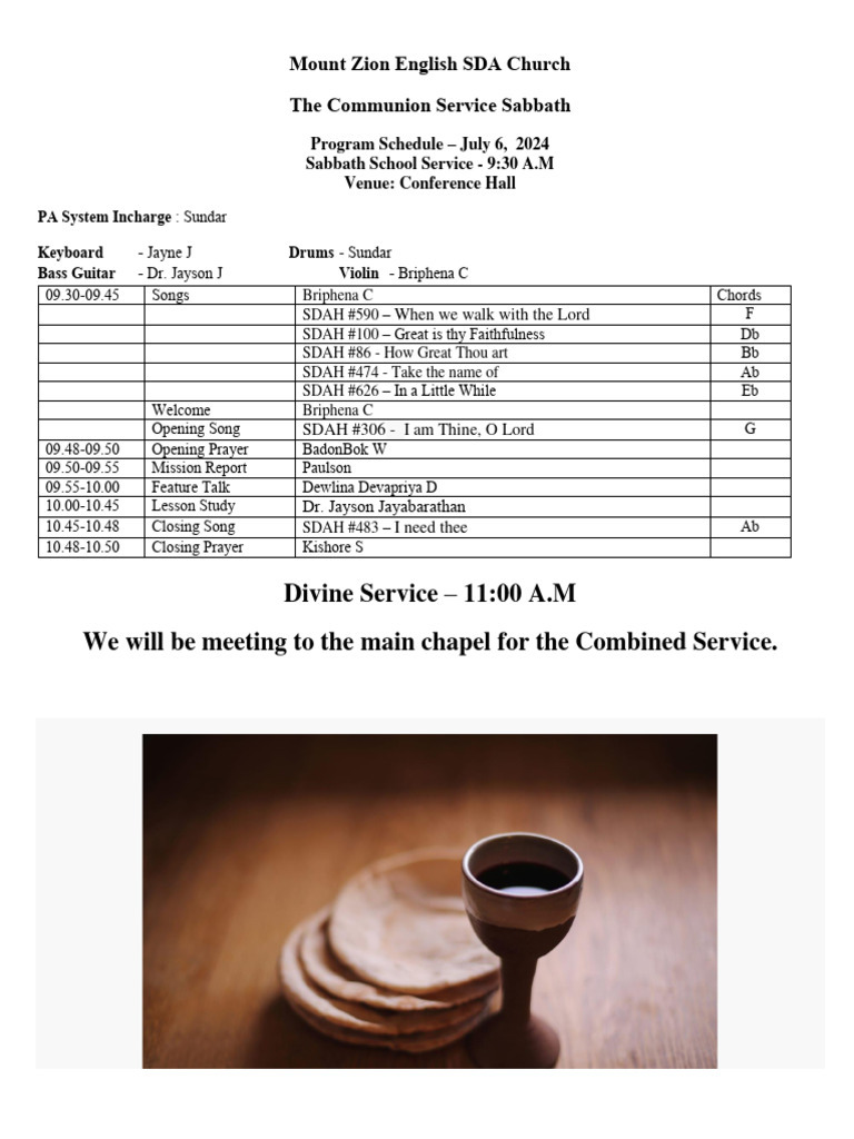 Program Sheet of July 6 - PDF | PDF