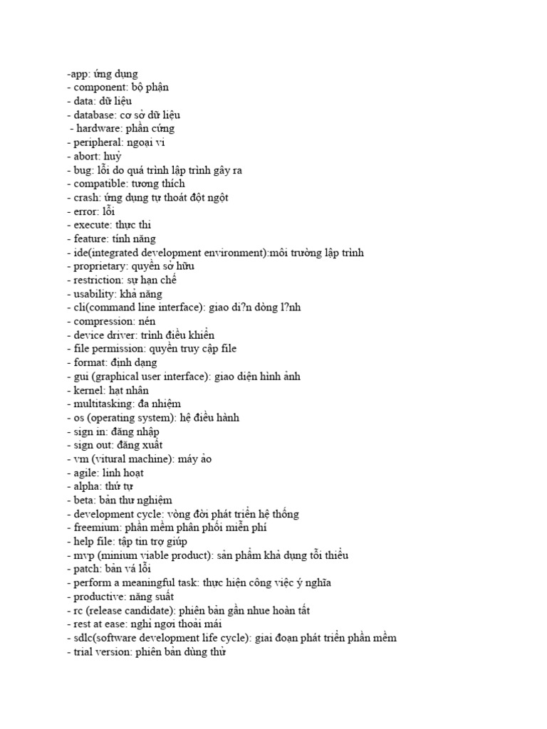 Tu Vung Chuyen Nganh | PDF