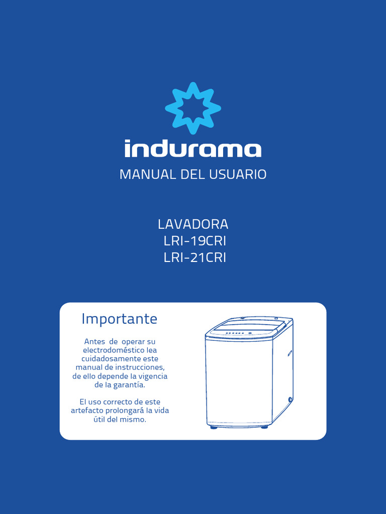 Manual Lri-19cr - Lri-21cr | PDF | Lavadora | Conector eléctrico