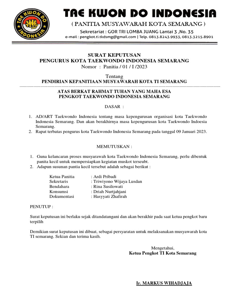 008 - SK Panitia Muskot 2023 | PDF