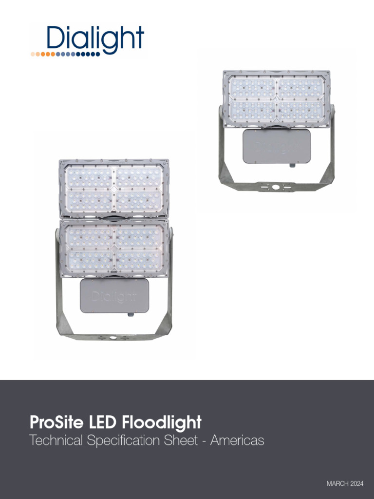 ProSite LED Floodlight Specs Sheet | PDF | Alternating Current ...