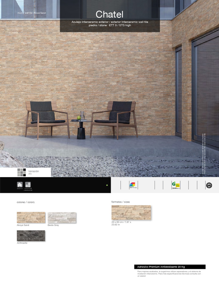 Catalogo Azulejos Chatel Interceramic 2023 | PDF