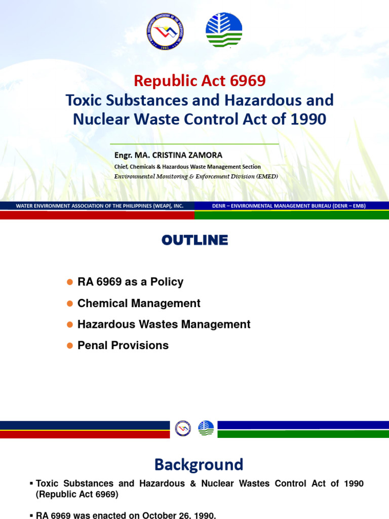 2023 Zamora WEAP Lecture On RA 6969 | PDF | Hazardous Waste | Waste
