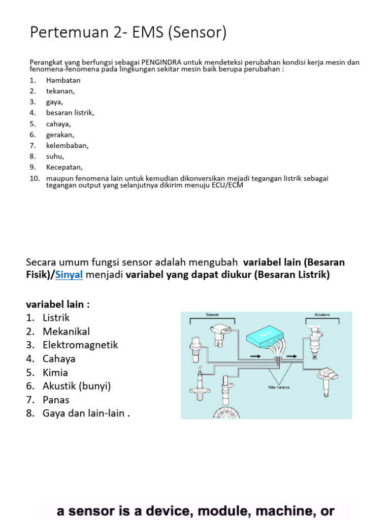 Pertemuan 2 - EMS (Sensor) - 1 | PDF | Komputer