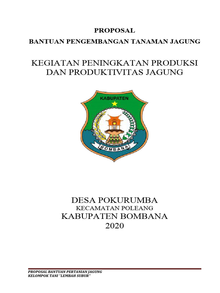 Proposal Jagung-Pokurumba | PDF
