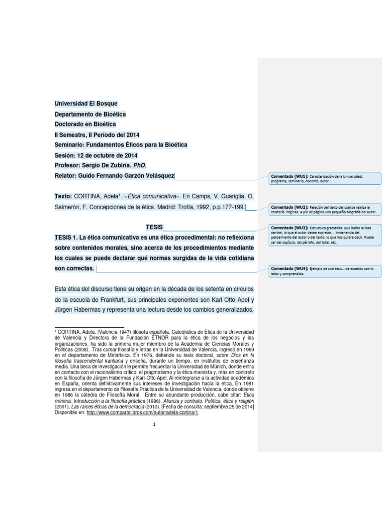 Ejemplo de Relatoria Con Explicaciones | PDF | Jürgen Habermas | Moralidad