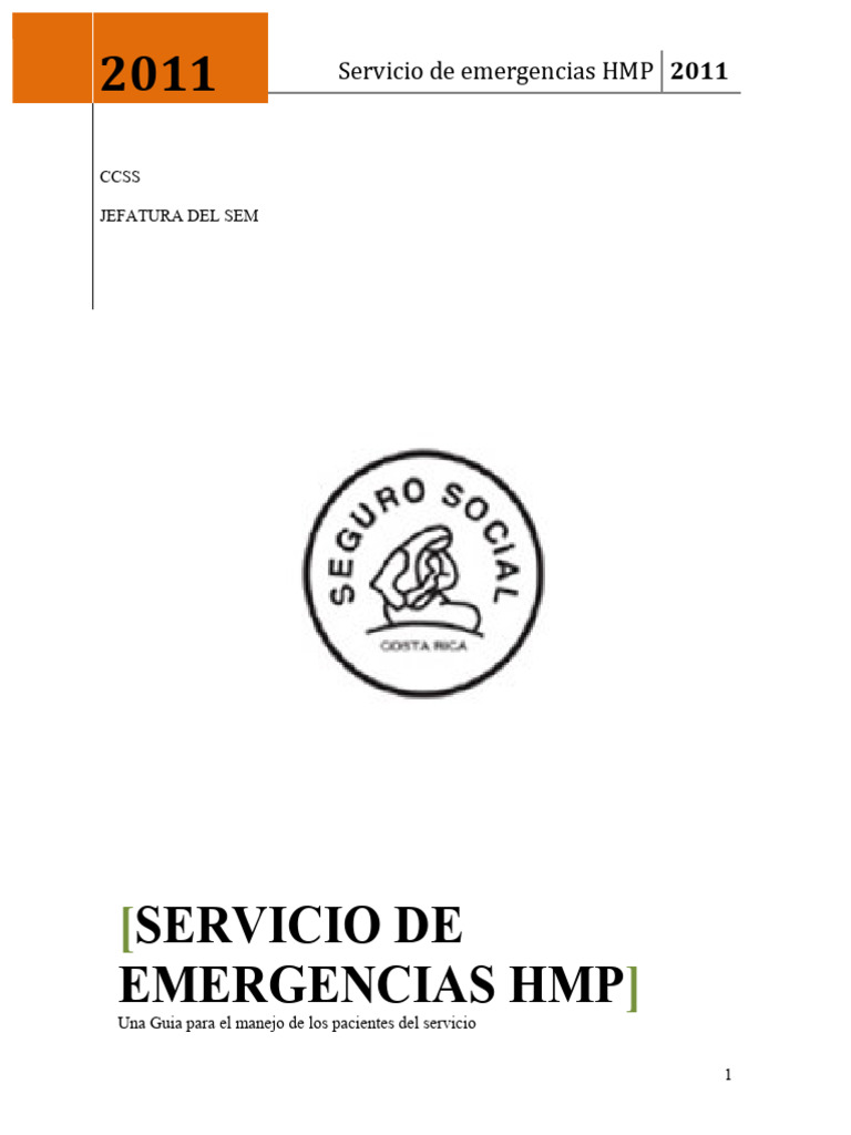 Guías de Manejo - Servicio de Emergencias HMP (2011) | PDF | Hipertensión | Corazón
