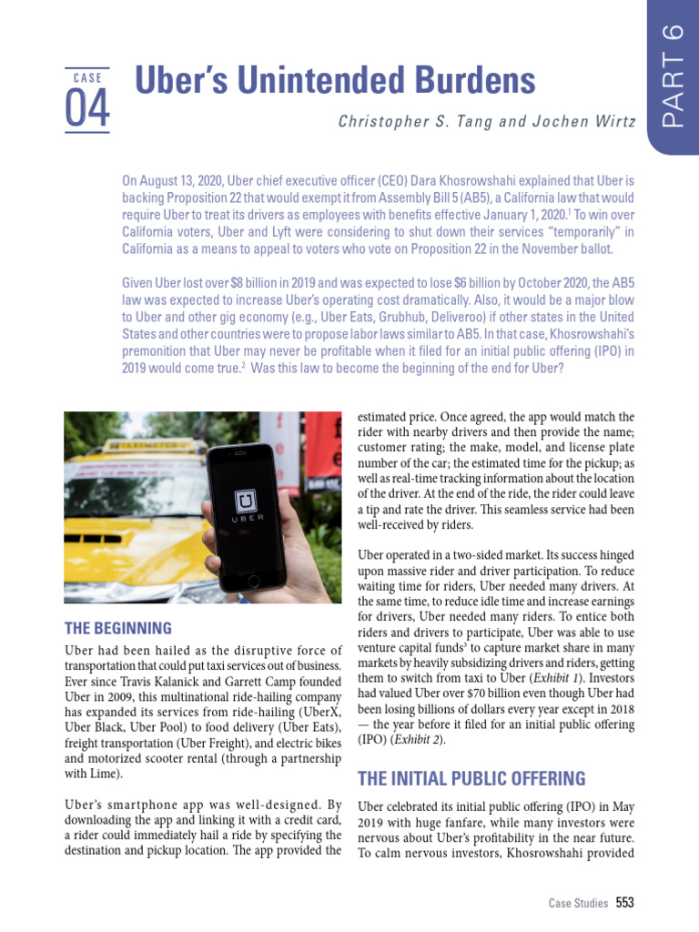 Uber's Global Expansion Challenges | PDF | Initial Public Offering ...