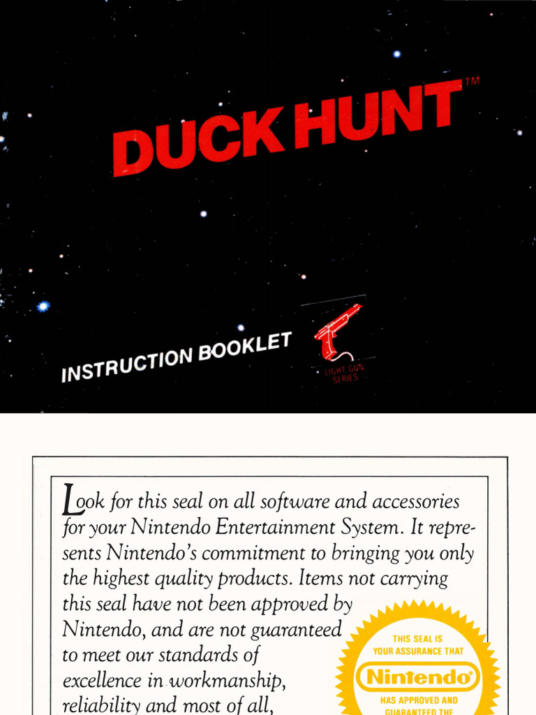 Duck Hunt - Manual (Clearscan) | PDF | Nintendo