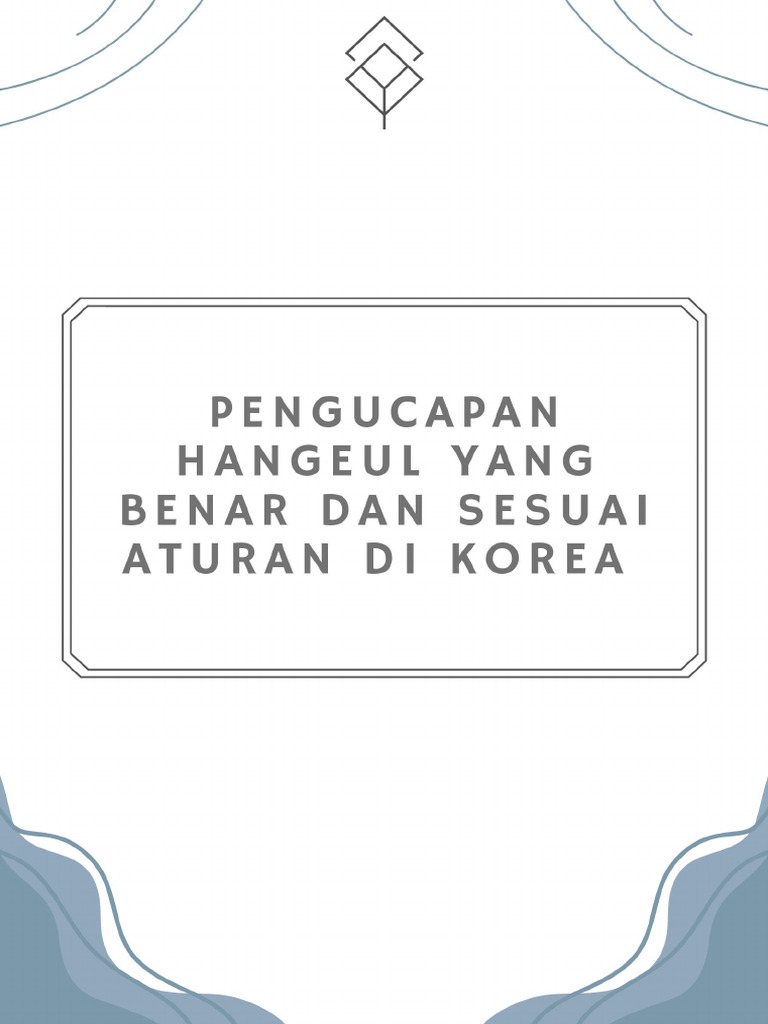 Pengucapan Hangeul | PDF
