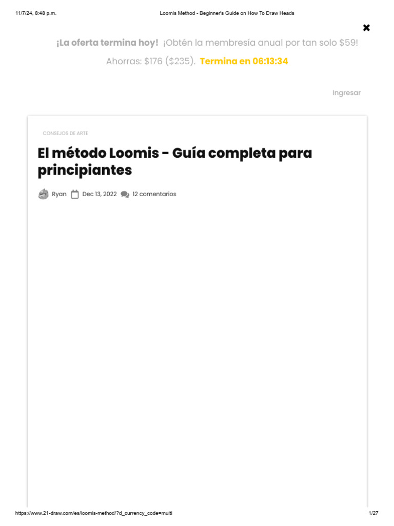Guía Completa Sobre El Método Loomis | PDF | Cráneo | Cara