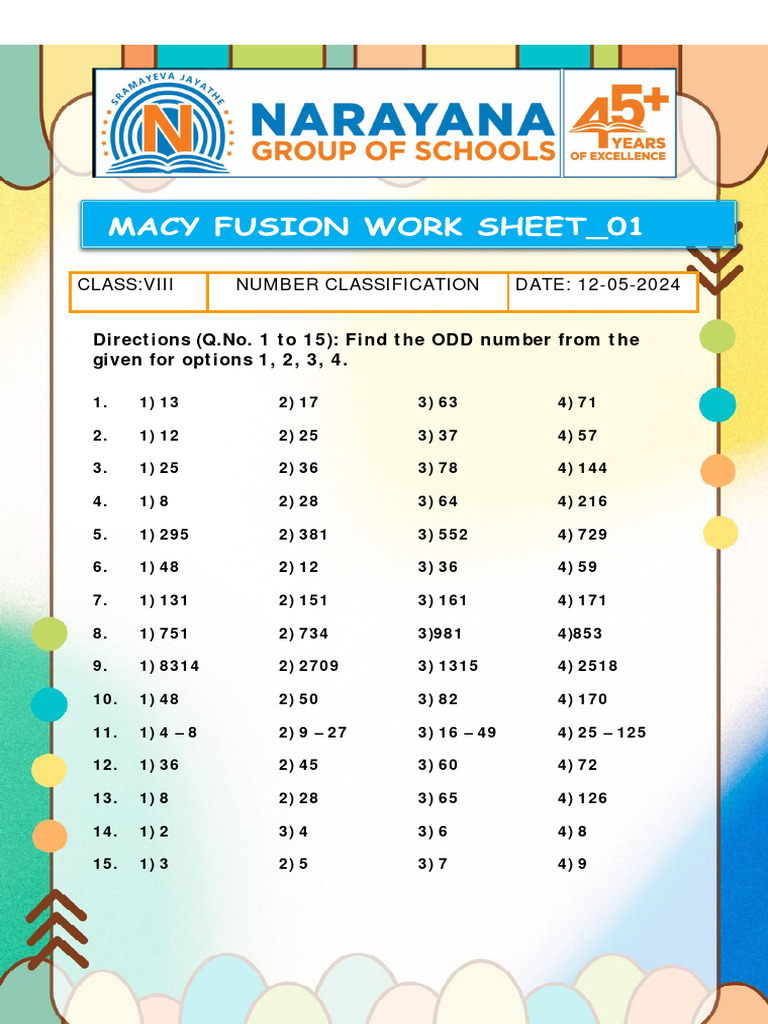 Viii Number Classification WS - 20240509 - 223026 | PDF | Computers ...