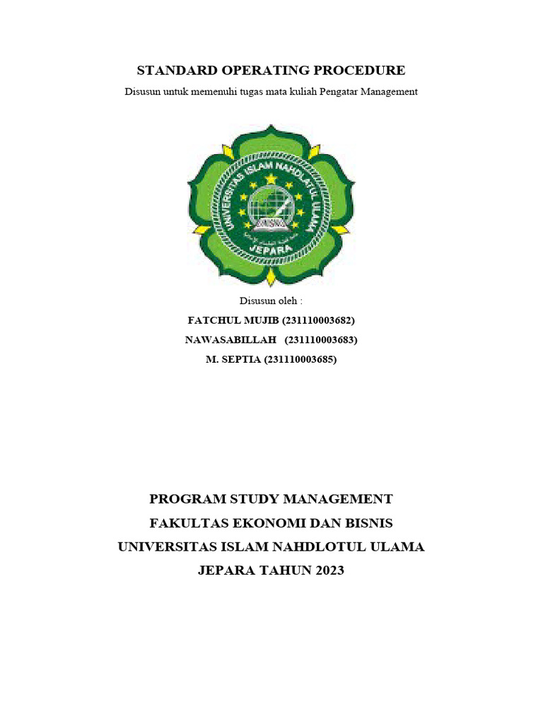 SOP Perusahaan Non Jasa Kel.14 | PDF