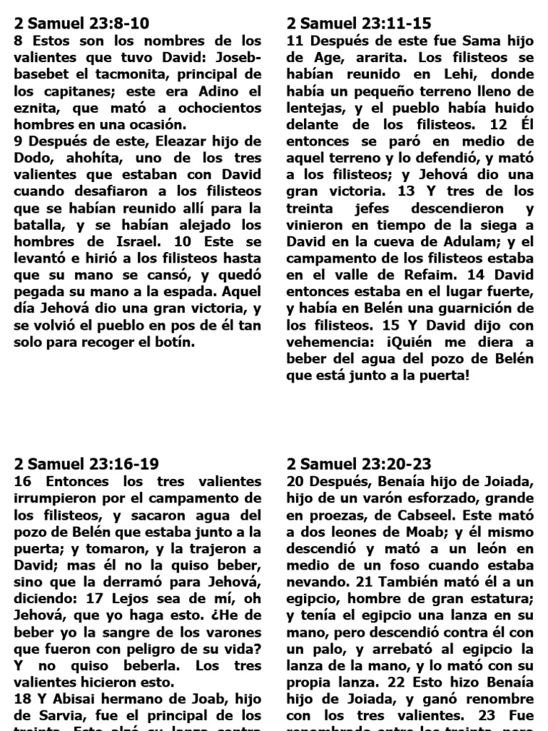 2 Samuel 23 | PDF | David