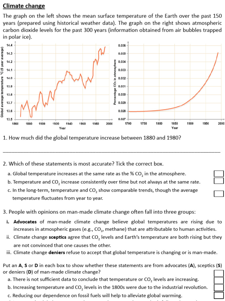 8ee Climate Change Graph | PDF | Climate Change | Carbon Dioxide In ...