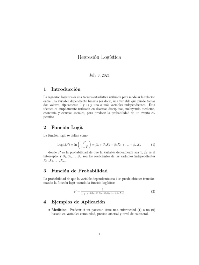 Regresión_Logistica | PDF | Probabilidad | Análisis de regresión