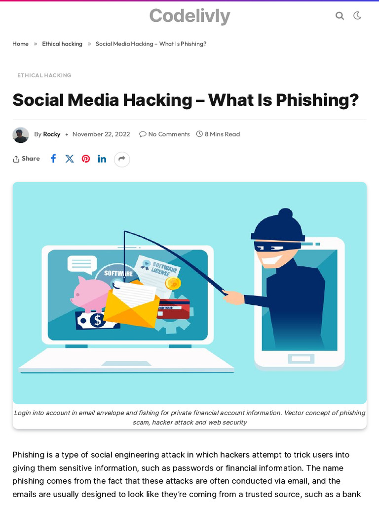 Social Media Hacking - What Is Phishing - Codelivly | PDF | Phishing ...